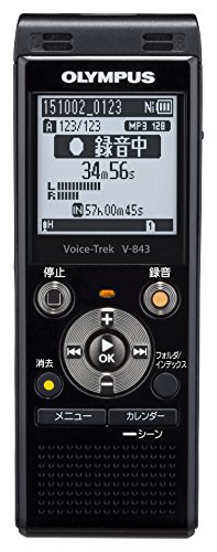 OLYMPUS ICレコーダー VoiceTrek 8GB MicroSD対応 V-843 ピアノブラック V-(中古品)