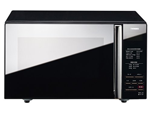 ツインバード ミラーガラスフラット電子レンジ ブラック DR-D269B(中古品)