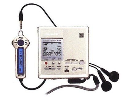 SHARP ポータブルMDレコーダー 録再機 MD-MT831-S アークティックシルバー(中古品)