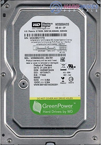WD AV-GP 500 GB AV Hard Drive: 3.5 Inch SATA II 32 MB Cache (WD5000AVD ...