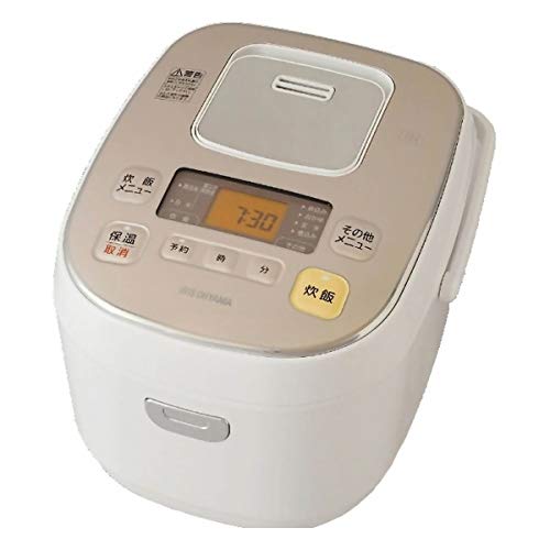 アイリスオーヤマ IHジャー炊飯器（5.5合炊き） ホワイト/シャンパンゴール(中古品)