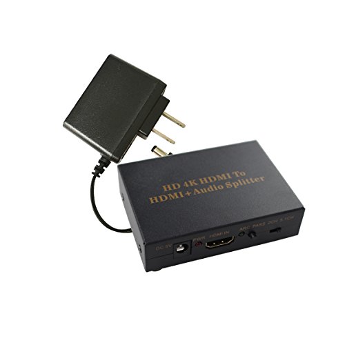 4Kx2K HDMI オーディオエクストラクター HDMIからHDMI (Spdif+R/L) オーデ (中古品)