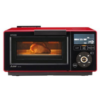 三菱 13L レンジグリル オーブンレンジ ジタング RG-HS1-R レッド(中古品)