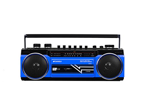 SANSUI Bluetooth搭載ラジカセ（USB/SDカードMP3再生対応） SCR-B2（BL）(中古品)