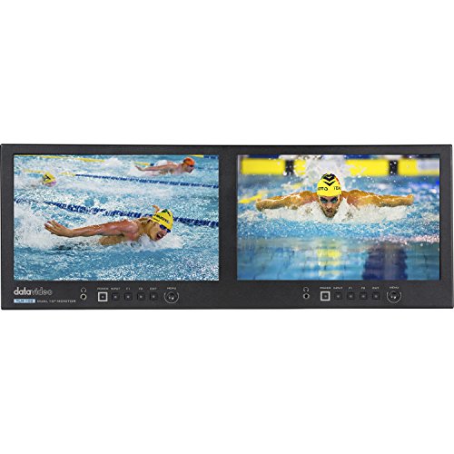 Datavideo TLM-102 デュアル 10インチ IPS 4RU ラックマウント LEDモニター(中古品)