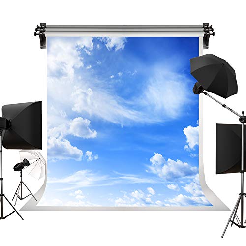 Kate 1.5x2.2m 青い背景 青空と白い雲の背景 自然の風景の背景布 写真撮影 (中古品)