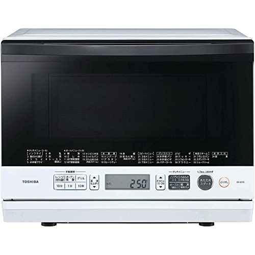 東芝 スチーム オーブンレンジ 石窯ドーム 26L グランホワイト ER-SD70(W)(中古品)