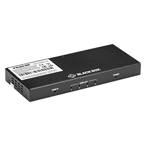 Black Box 4ポートスプリッター 4K 60 HZ 4:4:4 HDMI 2.0 UHD HDCP 1.4/2.2(中古品)