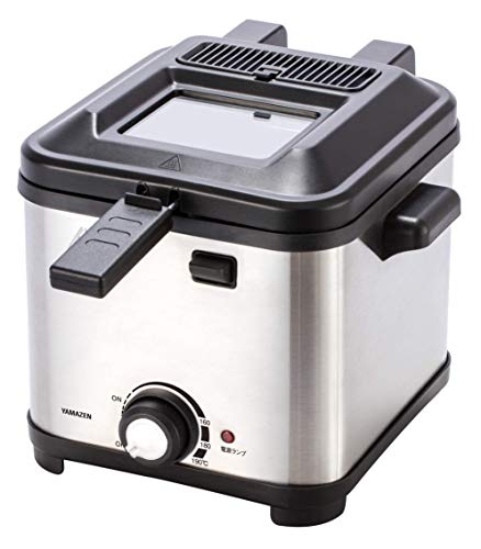 [山善] 電気フライヤー 家庭用 卓上 コンパクト ダイヤル式 温度調節 油切 (中古品)