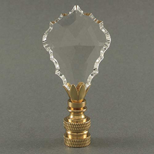 スワロフスキークリスタルランプフィニアル(ゴシッククロス) 光沢真鍮ベー (中古品)