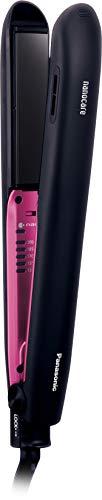 パナソニック ヘアーアイロン ストレート用 ナノケア 海外対応 黒 EH-HS9E-(中古品)