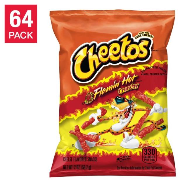 【お取り寄せ商品】【アメリカコストコ品】チートス クランチ、フレイミンホット、約56g 、64個入り Cheetos Crunchy, Flamin' Hot, 2 oz, 64-count【激辛・旨辛・甘辛特集】