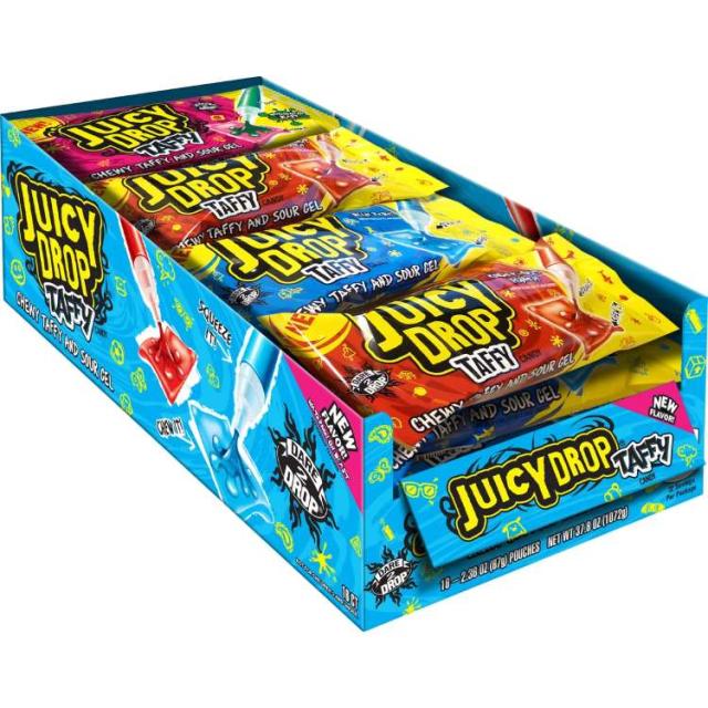 【お取り寄せ商品】【アメリカコストコ品】トップス ジューシードロップタフィー 約66g  バラエティ 16個入り Topps Juicy Drop Taffy, 2.36 oz, Variety, 16-count