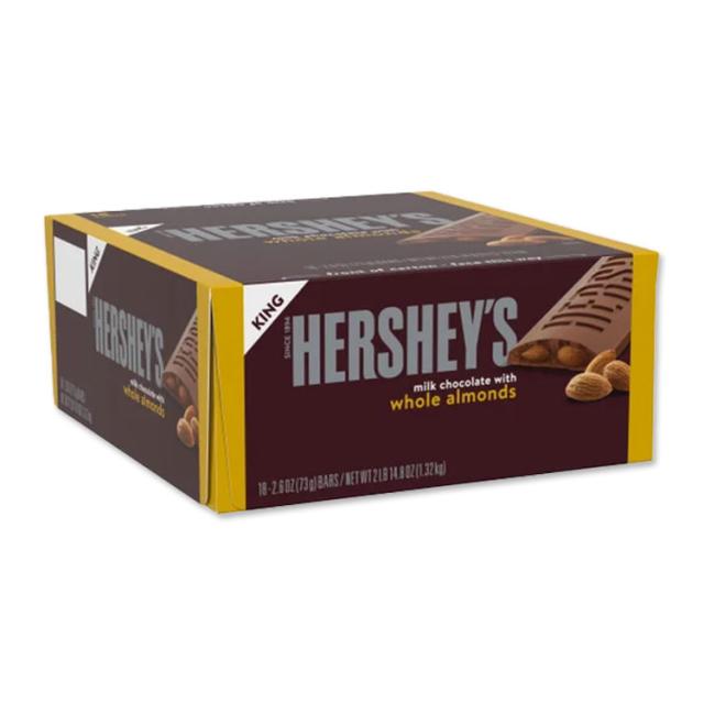 【アメリカコストコ品】ハーシーズ アーモンド入りミルクチョコレート キングサイズ 18個入り Hershey's Milk Chocolate with Almonds, King Size, 18-count【お取り寄せ商品】【合わせて買いたい】