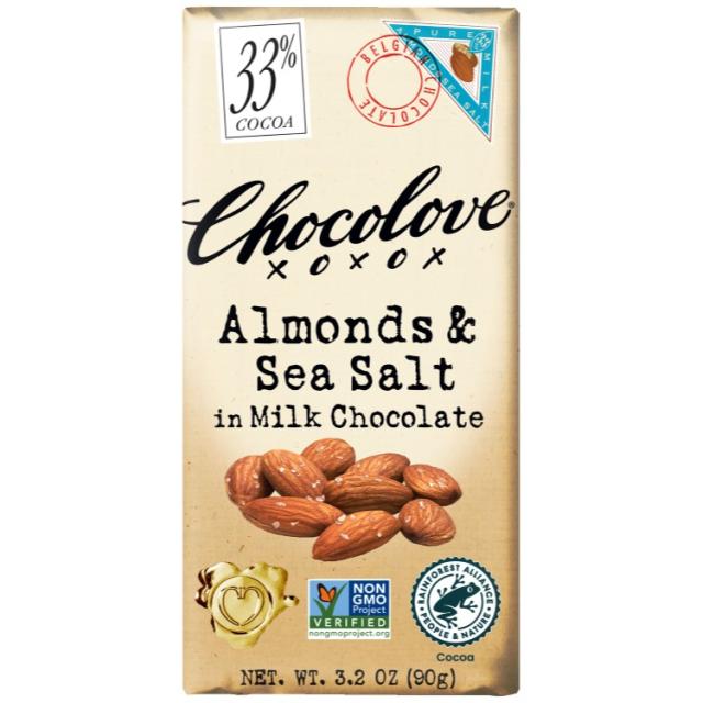 [12個セット] チョコラブ ミルクチョコレート アーモンド&海塩 Chocolove Almonds & Sea Salt in Milk Chocolate 【お取り寄せ商品】【合わせて買いたい】