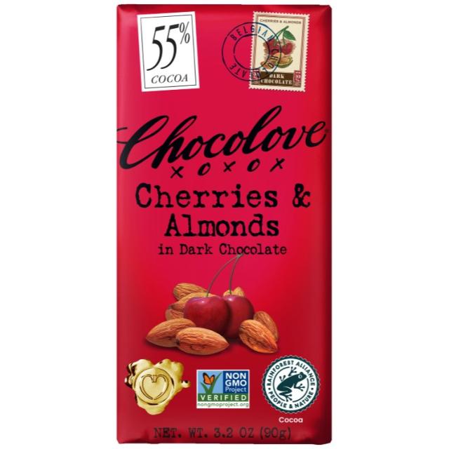 [12個セット] チョコラブ ダークチョコレート チェリーとアーモンド Chocolove Cherries & Almonds in Dark Chocolate【お取り寄せ商品】【合わせて買いたい】