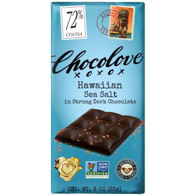 [12個セット] チョコラブ 濃いダークチョコレート ハワイアンシーソルト Chocolove Hawaiian Sea Salt in Strong Dark Chocolate 【お取り寄せ商品】【合わせて買いたい】