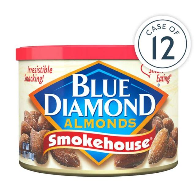 【お取り寄せ商品】[12個セット]ブルーダイヤモンドアーモンド スモークハウスアーモンド 170g Blue Diamond Smokehouse Almonds, 6oz Cans