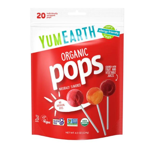【お取り寄せ商品】[12個セット]ヤムアース オーガニックアソートロリポップ 124g(4.3 oz) Yumearth Lolli Pop Fruit