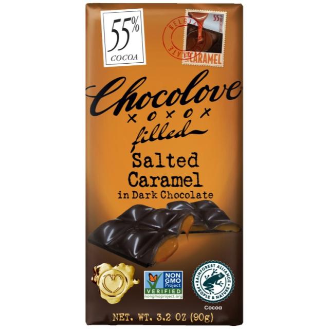 [10個セット] チョコラブ ダークチョコレート 塩キャラメル  Chocolove Salted Caramel in Dark Chocolate 【お取り寄せ商品】【合わせて買いたい】