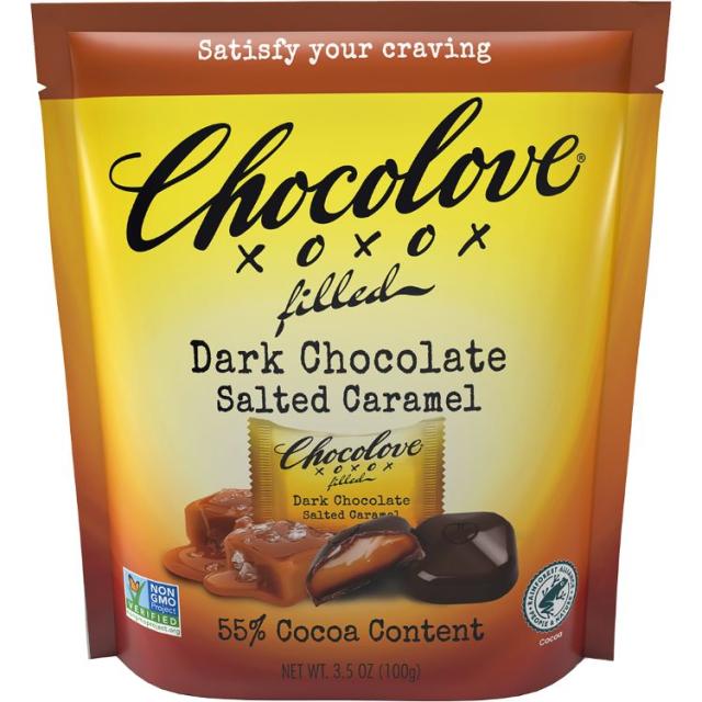 [8個セット] チョコラブ バイツ  ダークチョコレート 塩キャラメル 100g Chocolove Bites  Salted Caramel in Dark Chocolate 【お取り寄せ商品】【合わせて買いたい】