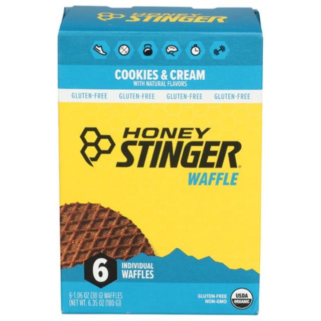 【お取り寄せ商品】[4個セット]ハニー スティンガー エナジー ワッフル クッキー アンド クリームHoney Stinger Waffle Cookie Cream 6Pc 6.35OZ