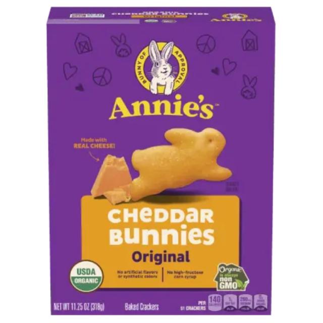 【お取り寄せ商品】[12個セット]アニーズホームグロウン オーガニック チェダーバニー クラッカー Annie's grown Organic Cheddar Bunnies