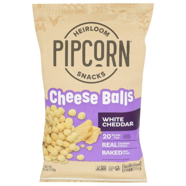 【お取り寄せ商品】[12個セット]ピップコーン ホワイトチーズ 約127g Pipcorn Cheese Balls White Chddr 4.5OZ