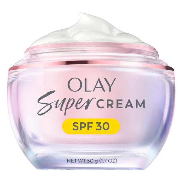 お取り寄せ オレイ スーパークリーム SPF30 ナイアシンアミド ビタミンC コラーゲンペプチド配合 約48g Olay Super Cream with Sunscreen SPF 30, Face Moisturizer with Sun Protection, 1.7oz