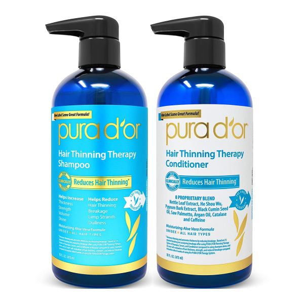 【お取り寄せ商品】プラドール シャンプー・コンディショナーセット ヘアーロスプリザベーションセラピータイプ 各473ml (16floz) PURA D'OR ビオチン