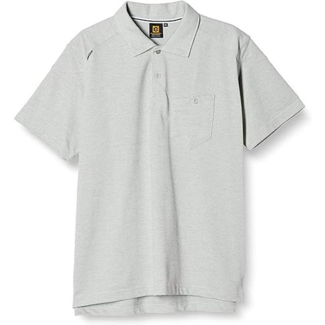 コーコス信岡 GLADIATOR 半袖 ポロシャツ モクグレー M G-9117 衿形状記憶 脇消臭 アーマーパッド 裾スリット 袖丈短め ...