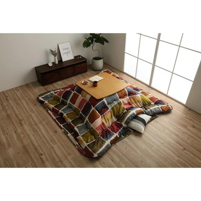 【i】【代引不可】 イケヒコ こたつ布団 掛 正方形 約205×205cm ムーブ マルチ パッチワーク #5994919【北海道・沖縄・離島不可】