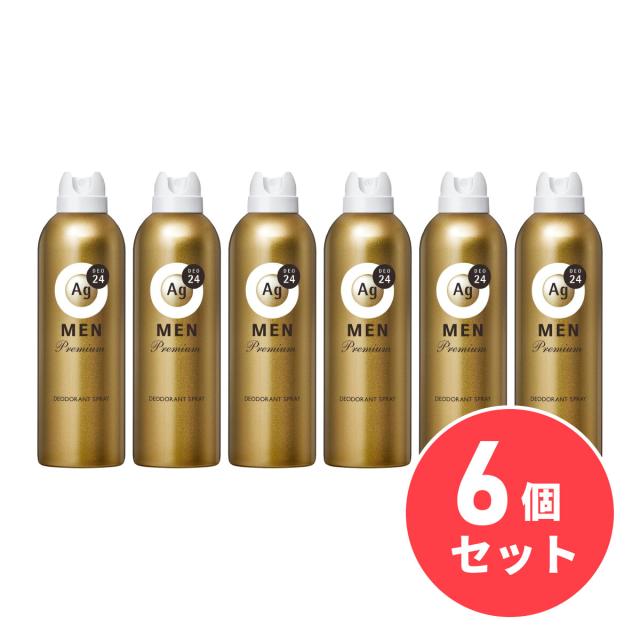 【まとめ買い】Ag エージーデオ24デオドラントスプレー プレミアム（無香性）LL 180g×6個セット 冷却スプレー 制汗スプレー 制汗剤 熱中症対策