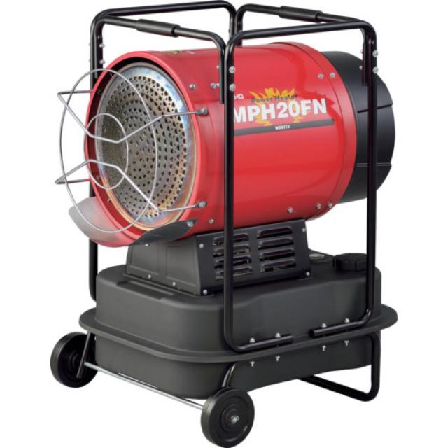MEIHO 業務用ヒーター パワーヒーター 放射式直火形 MPH20FN キャスター付 耐震自動消火 過熱防止 ヒーター 暖房 加湿 乾燥 ワキタ