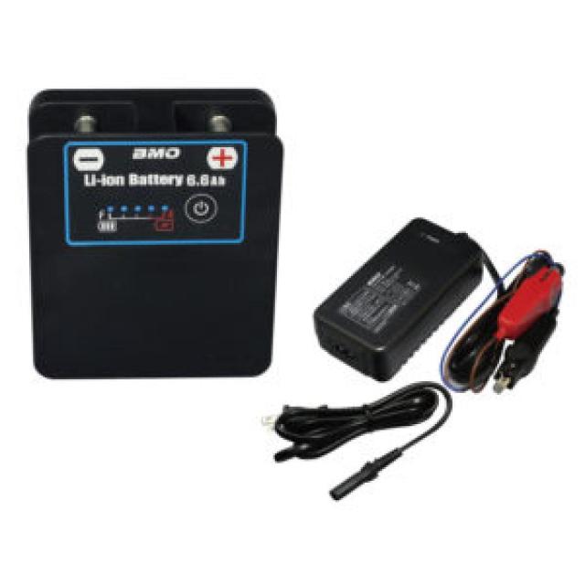 【在庫有・即納】BMO JAPAN リチウムイオンバッテリー6.6Ah II (チャージャーセット) 本体＋充電器セット 電動リール用 防水仕様IP55 10Z0014