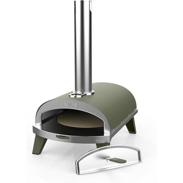 ZiiPa 家庭用ポータブルピザオーブン Piana ピアナ モスグリーン 折りたたみ アウトドア 本格 ピザ窯 ピザ アウトドア キャンプ コンパクト
