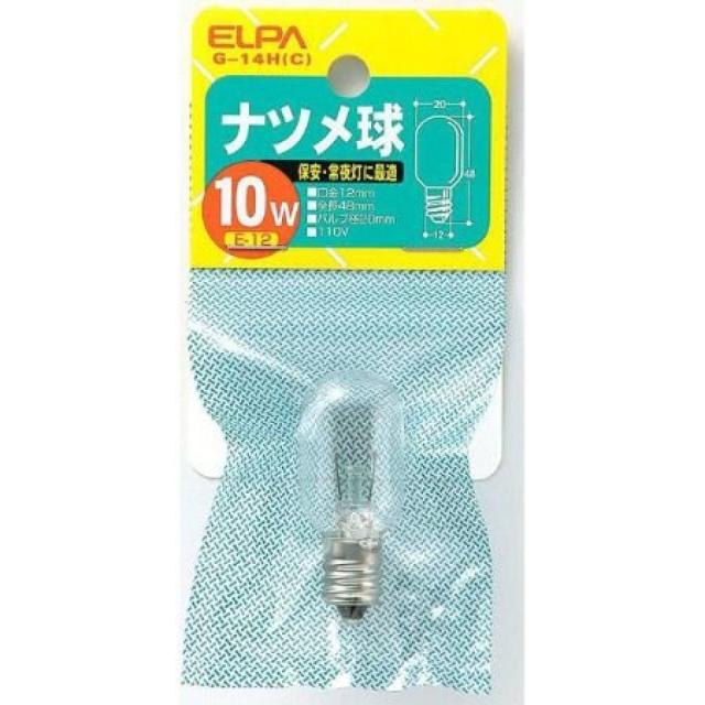 朝日電器 ELPA ナツメ球 10W 透明 G-14H(C)の通販はau PAY マーケット - ダイユーエイト.com | au PAY マーケット－通販サイト