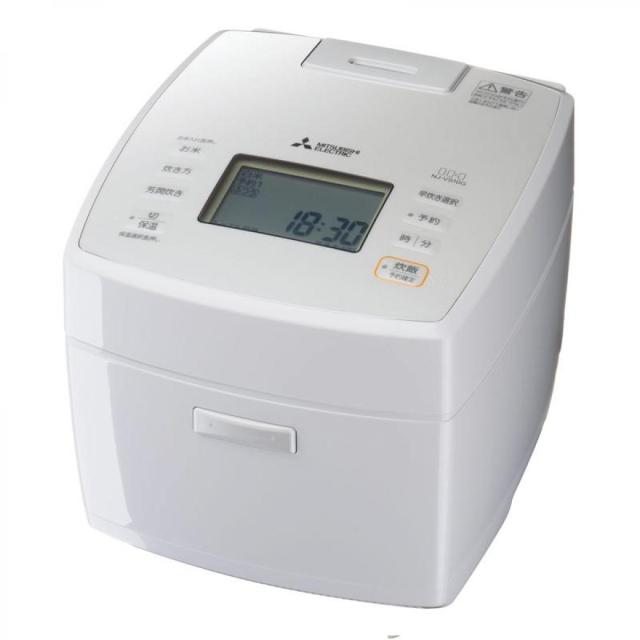 【在庫有・即納】三菱 IH炊飯器 炊飯ジャー 月白 一升炊き NJ-VS18G-W 備長炭 炭炊釜 炊飯器 ダブル備長炭コート 熾火(おきび)  1升 一升 MITSUBISHI