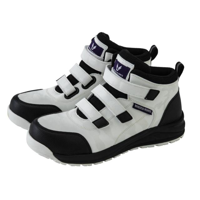 コーコス MINERVA WORKS プロスニーカー ホワイト 26.5cm MW-3300 安全靴 作業靴 JSAA B種 認定品 樹脂先芯 耐油底 ワークシューズの通販はau PAY ...