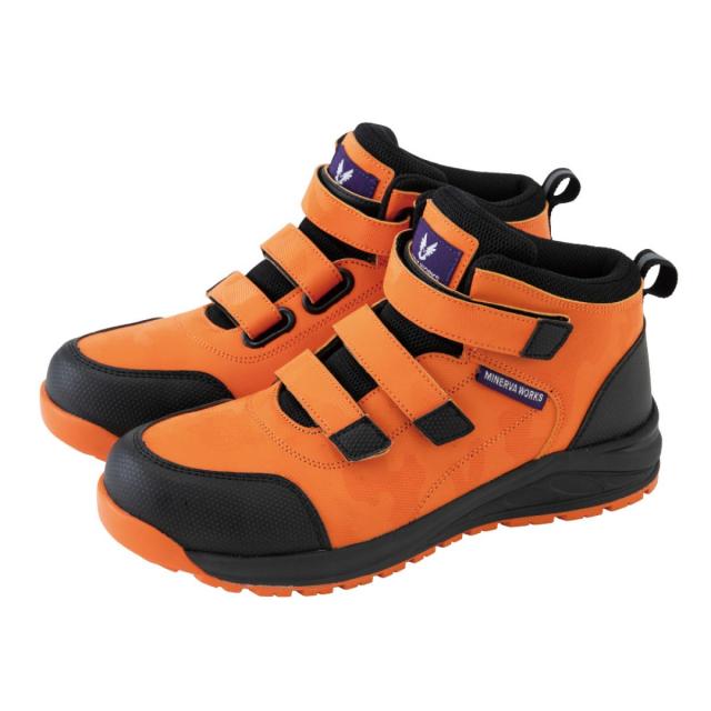 コーコス MINERVA WORKS プロスニーカー オレンジ 24.5cm MW-3300 安全靴 作業靴 JSAA B種 認定品 樹脂先芯 耐油底 ワークシューズの通販はau PAY ...