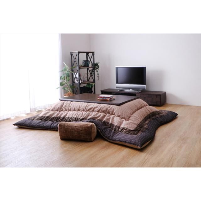 【I】【代引不可】イケヒコ・コーポレーション しじら こたつ厚掛け布団ゆかり約205×245cm ブラウン　長方形【北海道・沖縄・離島不可】