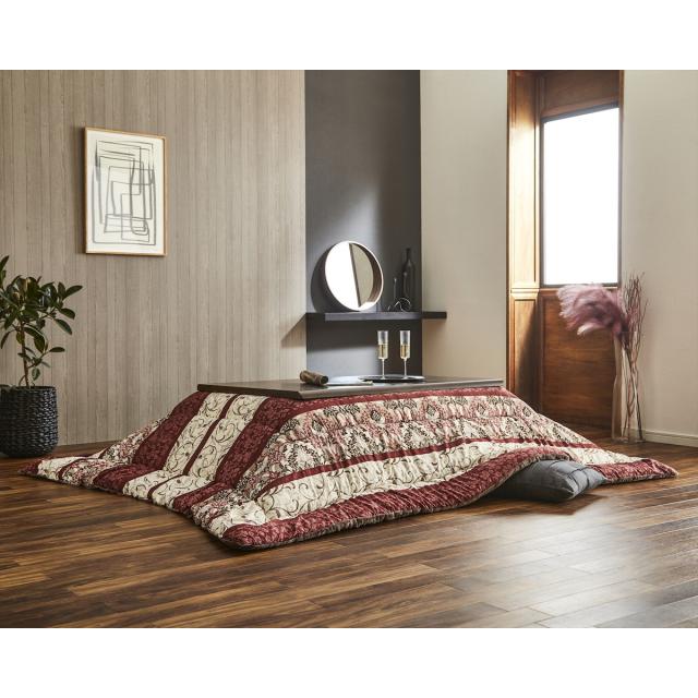 【I】【代引不可】イケヒコ・コーポレーション こたつ掛け布団ヴィオラ205×285cm  エンジ　5970459 正方形【北海道・沖縄・離島不可】