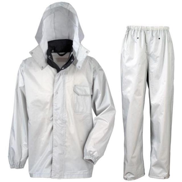 カジメイク ディフェンドレインスーツ シルバー L 作業衣料 作業着 作業服 防水 耐水圧8000mm レインコート 雨合羽 カッパ 3293の通販はau PAY マーケット - ダイユー ...