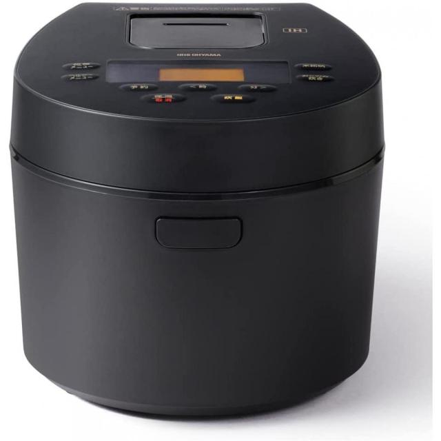 アイリスオーヤマ 炊飯器 3合 IH式  50銘柄炊分け機能 極厚火釜 ヘルシー 低温調理機能 パン・ケーキ機能 ブラック RC-IL30-B