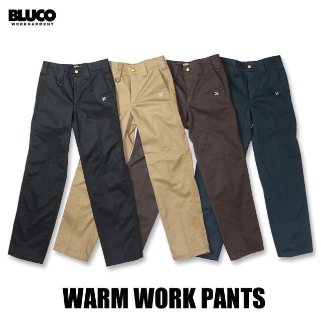 セールプライス!! BLUCO(ブルコ) OL-004W-022 WARM WORK PANTS 4色(BLK/BRN/KHK/NVY)