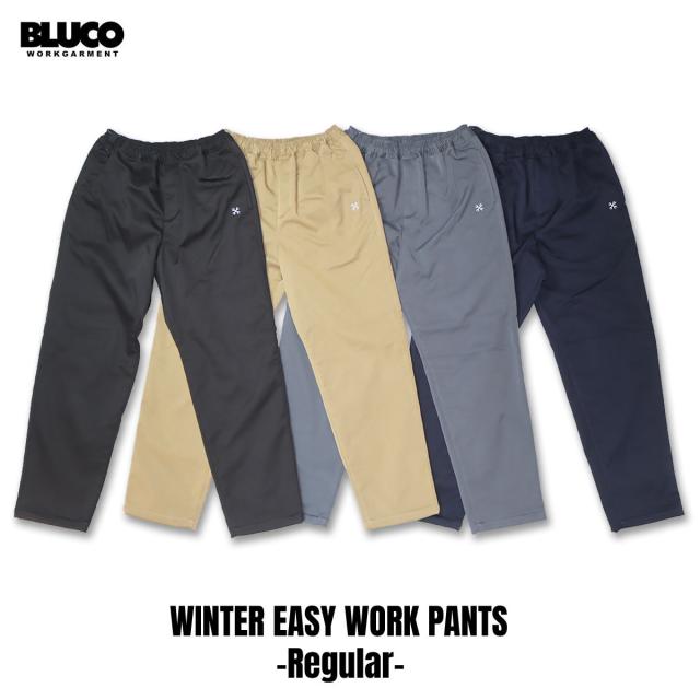 BLUCO(ブルコ) OL-41-026 WINTER EASY WORK PANTS -REGULAR- 4色(BLK/KHK/GRY/NVY)