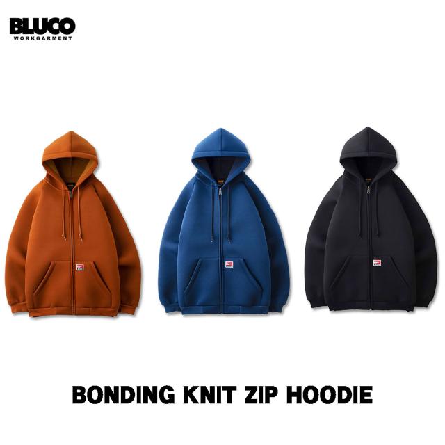 ☆セールプライス!! BLUCO(ブルコ) OL-13-020 BONDING KNIT ZIP HOODIE 3色(CAM/NVY/BLK)