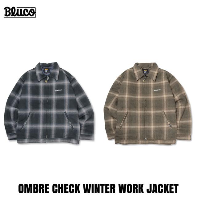 BLUCO(ブルコ) OL-31-038 OMBRE CHECK WINTER WORK JACKET 2色(BLACK/BROWN)