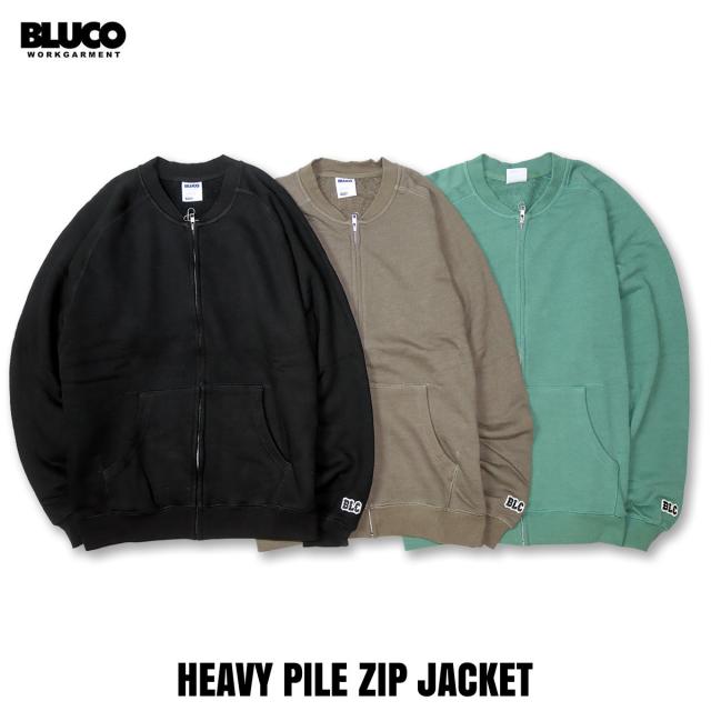 BLUCO(ブルコ) OL-13-027 HEAVY PILE ZIP JACKET 3色(BLACK/CHARCOAL/GREEN)