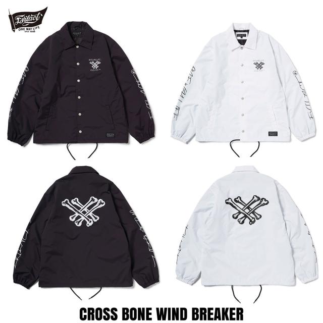 EVILACT(イーブルアクト) CROSS BONE WIND BREAKER 2色(Black/White)